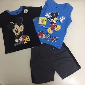 Disney | Matching Sets | Disney Mickey Mouse Cute Boy Set 3 Pieces ...